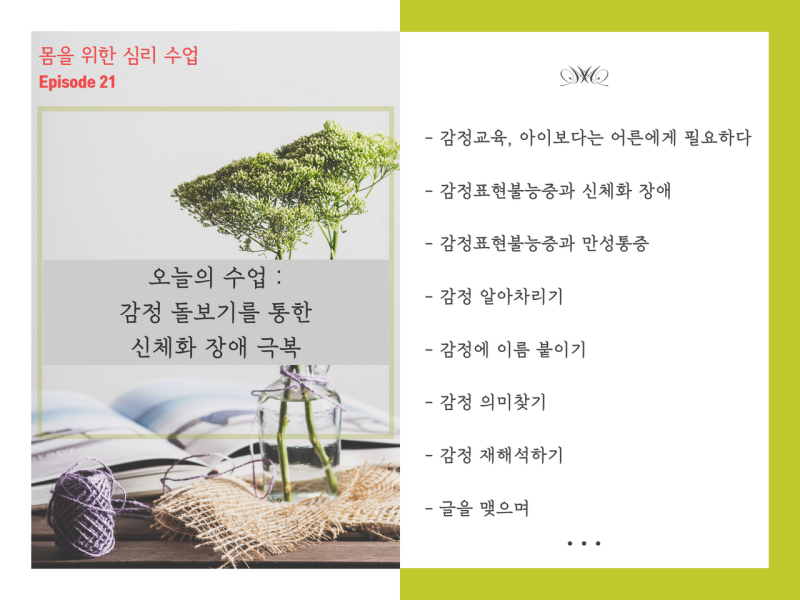 감정돌보기를 통한 신체화 장애 극복