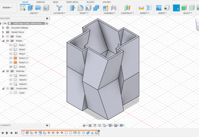 하루 하나 3D모델링! 018S Vase-5, 여러 형태의 용기 모델링 #Scale #Move #Mirror #Shell #사이즈줄이기