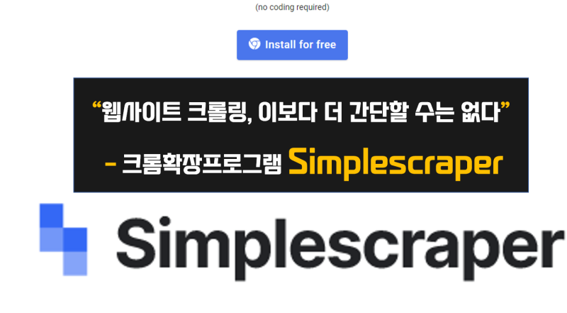 스크래핑이 이보다 더 간단할 수는 없다. 크롬 확장 프로그램 "Simple Scraper"