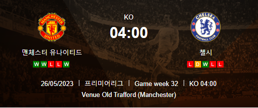 [EPL PREVIEW] 37R 맨체스터유나이티드 VS 첼시