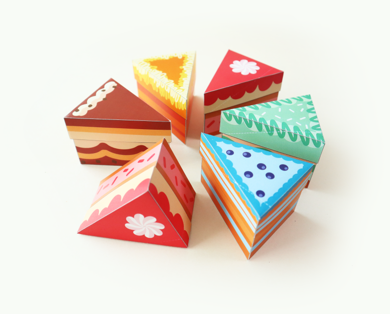 여기가 디저트 맛집! 조각 케이크 만들기 도안