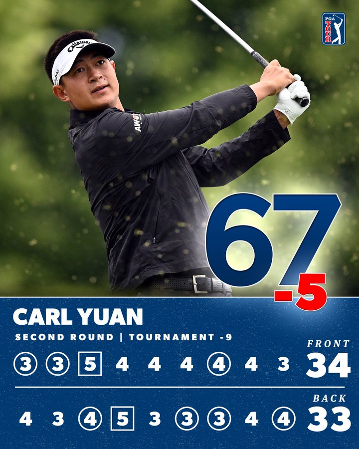‘중국판 최호성’ 칼 유안, 中 선수 최초로 미국PGA투어 챔피언 도전…RBC 캐나다오픈 2R 단독 선두…김성현은 대회 3연패 노리는 매킬로이 등과 함께 12위 [동영상 첨부]