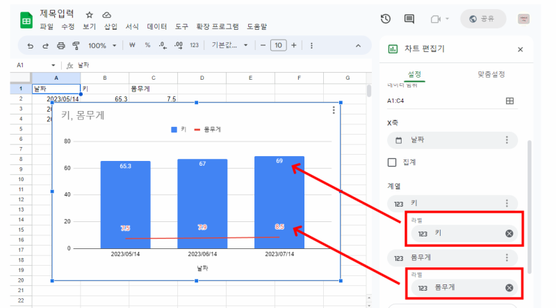 노션에 그래프차트 넣기구글시트 임베드