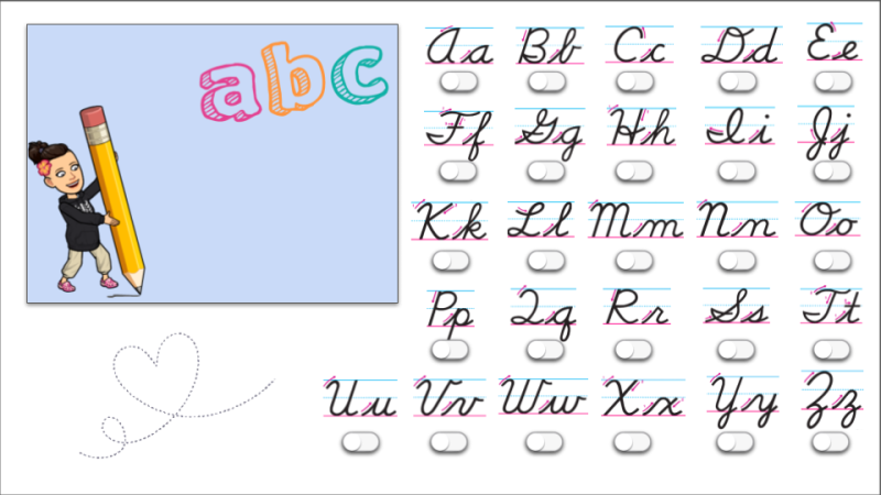영어 알파벳 필기체 슬라이드 + 워크북