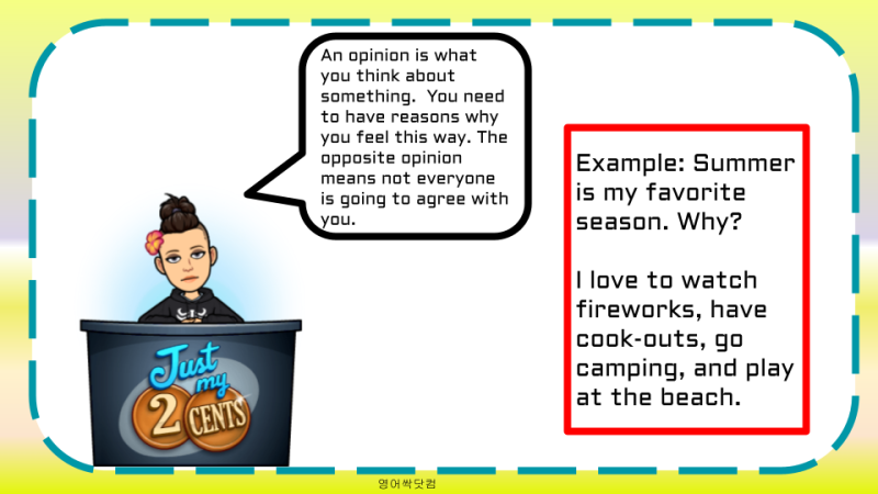 초등 영어 라이팅 Persuasive Writing