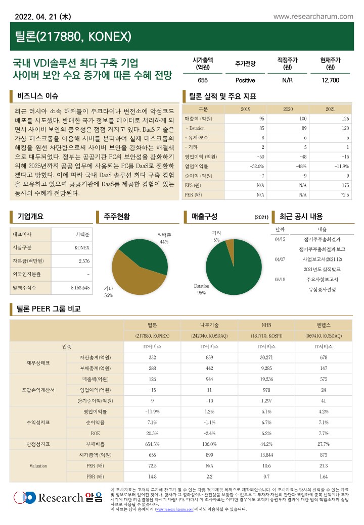 틸론(217880, KONEX)