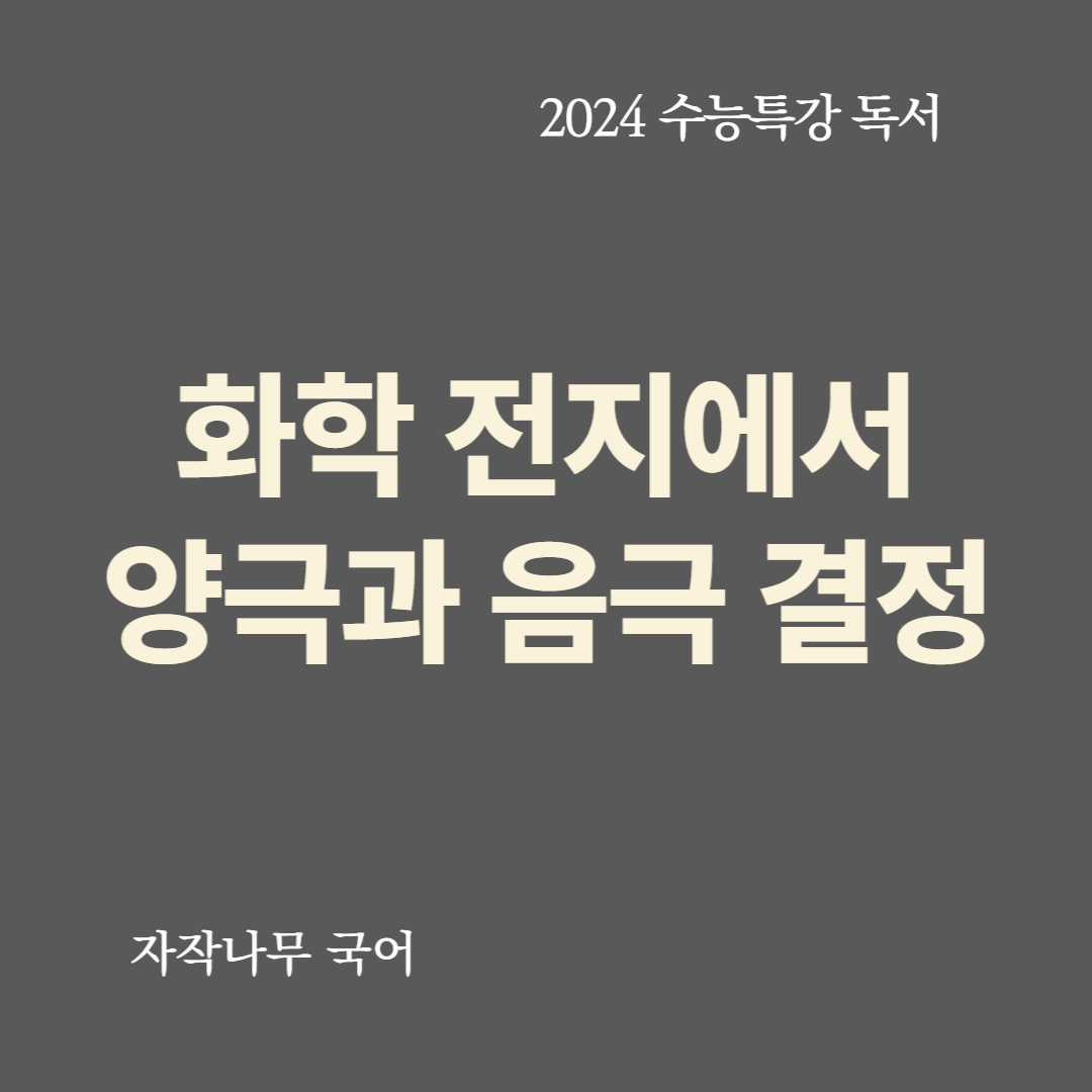 2024수능특강 독서 1부 교과서 개념 학습 화학 전지에서의 양극과 음극의 결정 분석