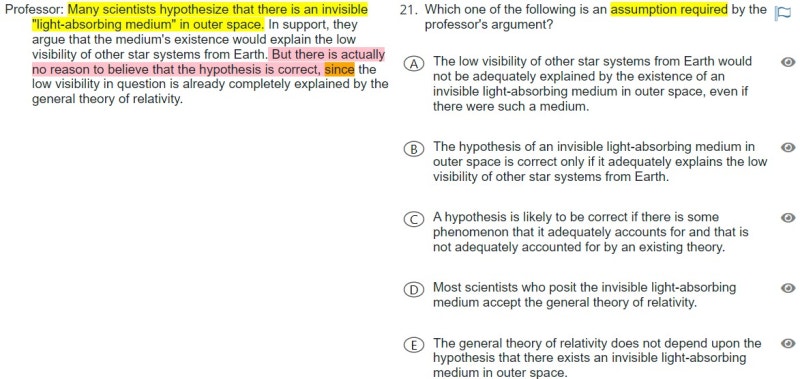 LR 빈출 논리 패턴 구조 (2) : 지문의 논리 맥 짚기 - 예시문제 (6)