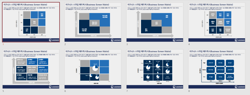 Ge 맥킨지 비즈니스 스크린 프레임워크 Ppt 템플릿