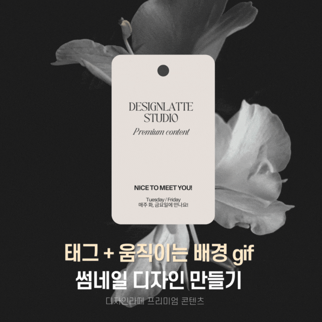 태그 움직이는 배경사진 활용하여 인스타그램 공지사항 만들기 템플릿공유
