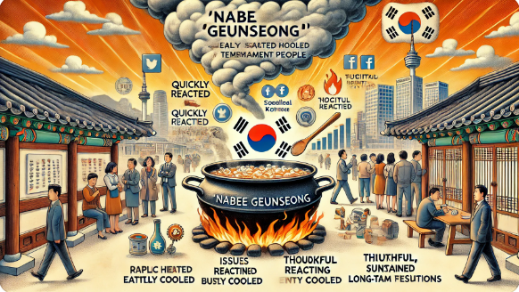 사회적 윤리적 관점에서 바라본 대한민국 국민들의 냄비근성에 대한 및 논의 통사세특 사회교육과 사회학과