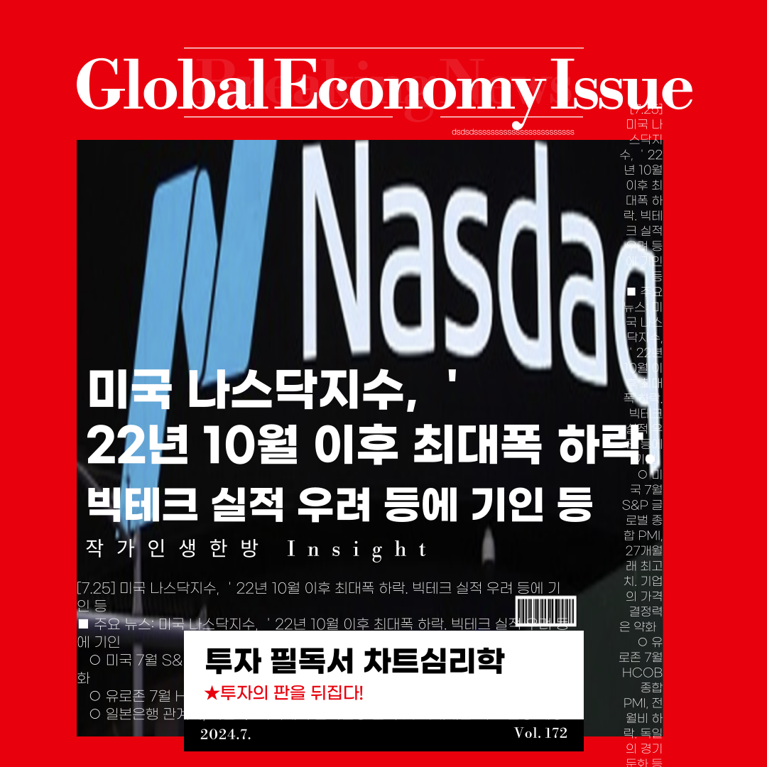 국제 경제뉴스 미국은 빅테크의 실적 우려 양호한 기업활동 지표 등이 영향 Insight Of 차트심리학 작가 인생한방