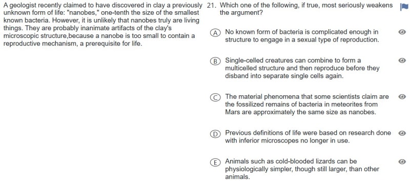LSAT 리뷰노트 (1) : PT158 Sec 2 (LR1) Q21
