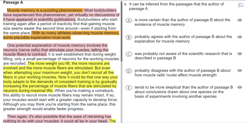 LSAT RC 키워드 위주 독해 Exercise - PT79_Section 4_Passage 1: Q4 정답 단서(source) 체크