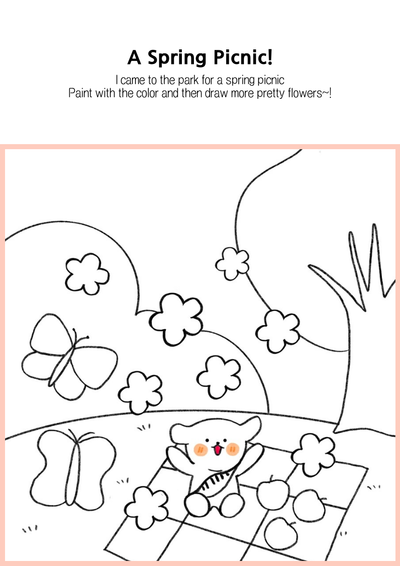 [A Spring Picnic!] Coloring 색칠하기