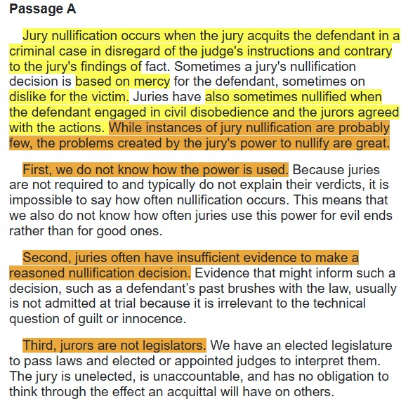 LSAT RC 키워드 위주 독해 Exercise - PT78_Section 4_Passage 1 핵심 하이라이트