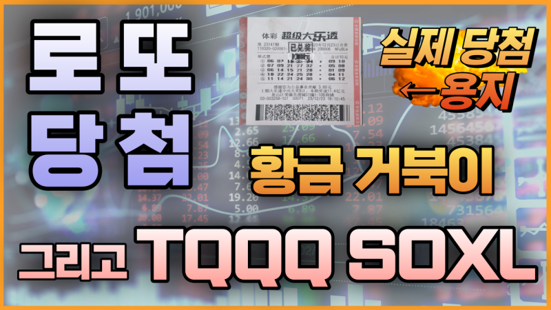 로또 당첨된 황금 거북이 그리고 TQQQ SOXL 투자