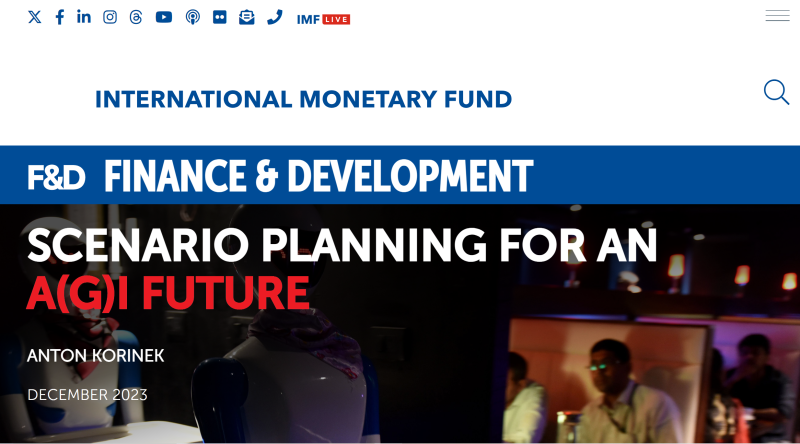 IMF가 예상하는 AGI(강한 인공지능)