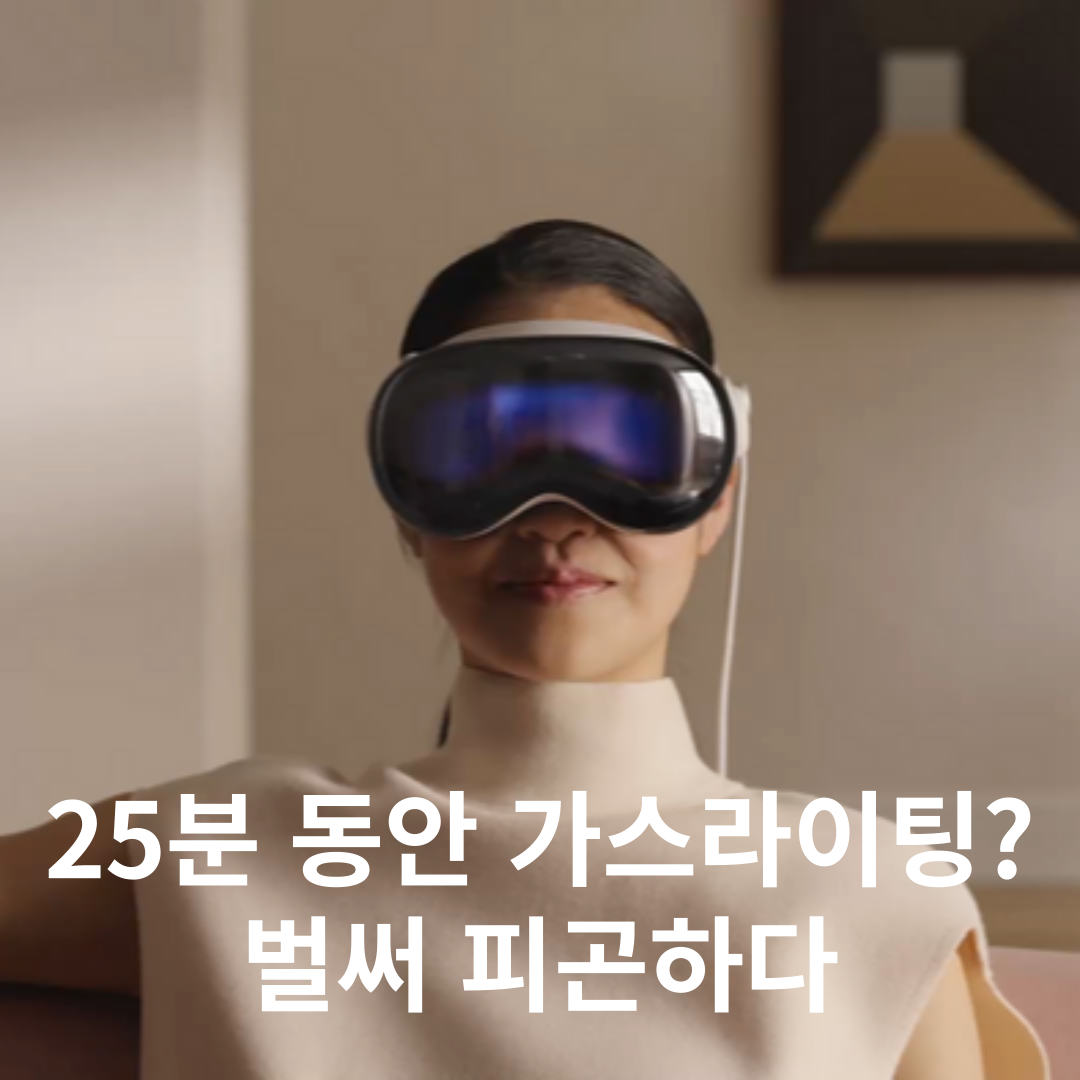 비전 프로 사용 설명서 25분 가스라이팅인가요
