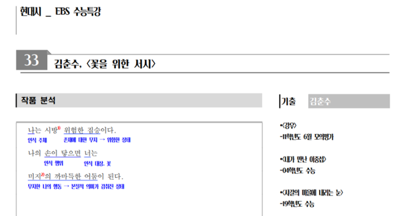 [EBS][2024]수능특강_현대시_김춘수,