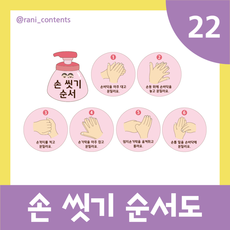 어린이집유치원 환경구성 손 씻기 순서도