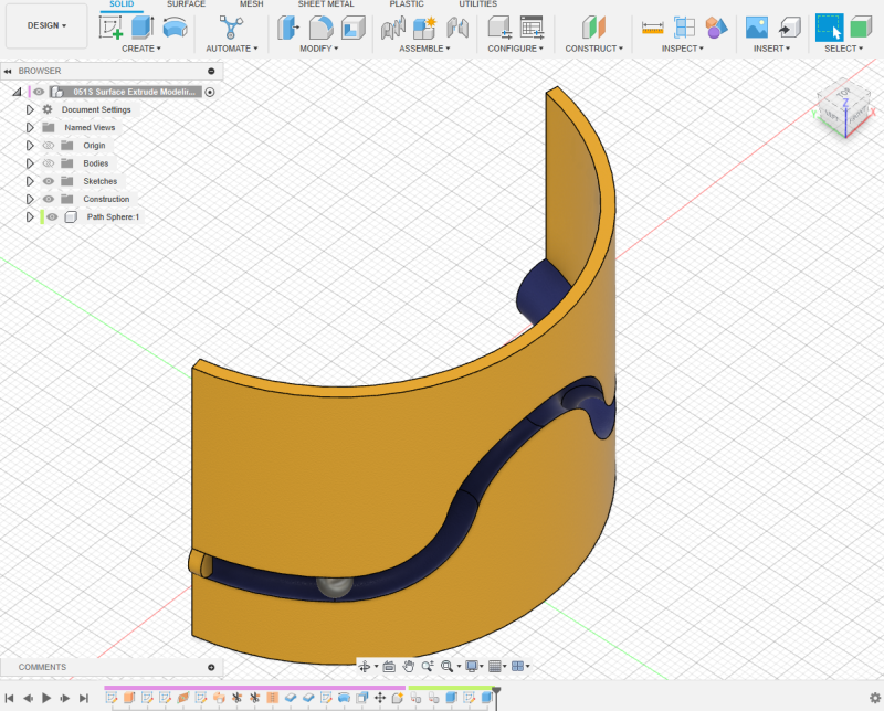 하루 하나 3D모델링! 051S Surface Extrude Modeling #Surface #ProjectToSurface # ...