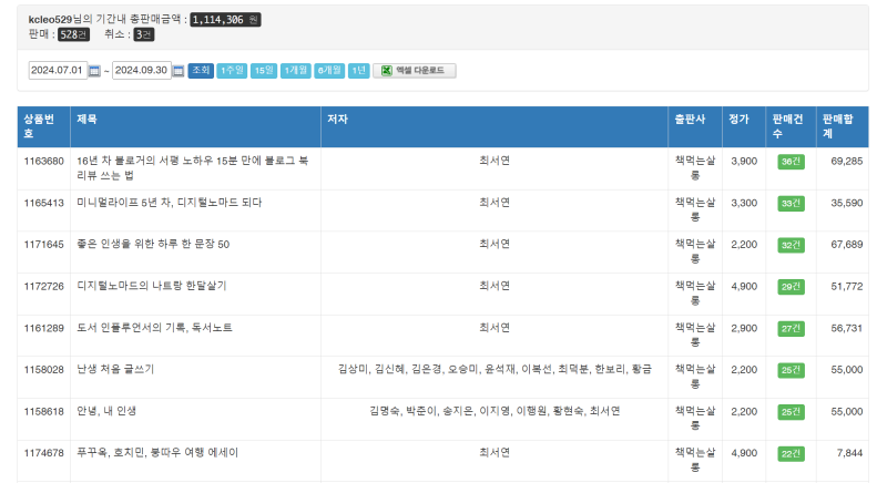 30 유페이퍼 전자책 3분기 결산판매 인세 책추천