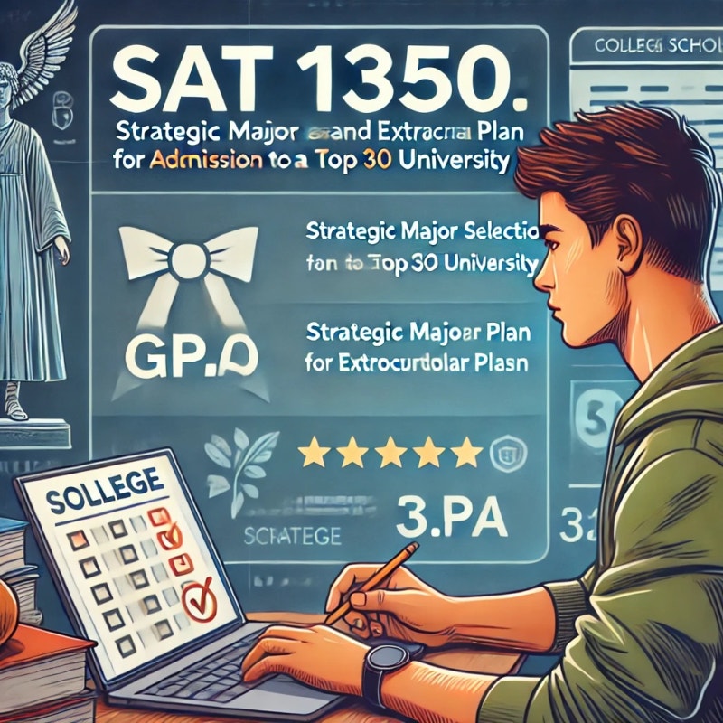 [컨설팅] SAT 1350, GPA 3.5로 명문대 입학? 성공을 위한 전략적 전공 선택과 활동 비법!