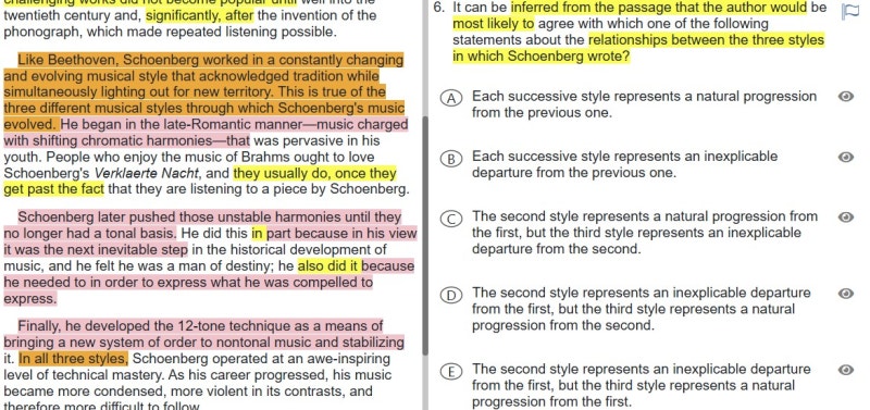 LSAT RC 키워드 위주 독해 Exercise - PT144_Section 1_Passage 1: Q6 정답 단서(source) 체크