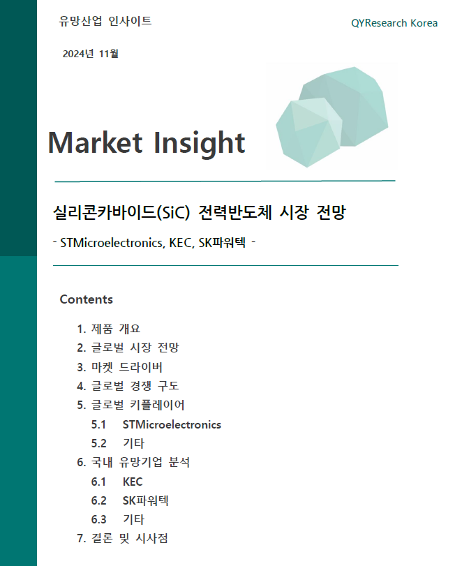 보고서 실리콘카바이드sic 전력반도체 시장 전망