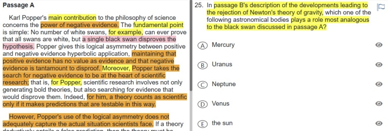 LSAT RC 키워드 위주 독해 Exercise - PT144_Section 1_Passage 4: Q25 정답 단서 ...