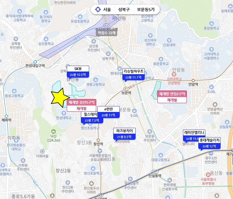 창경궁 롯데캐슬 시그니삼선5구역 분양 분석