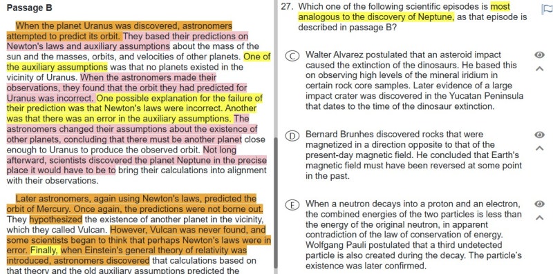 LSAT RC 키워드 위주 독해 Exercise - PT144_Section 1_Passage 4: Q27 정답 단서 ...
