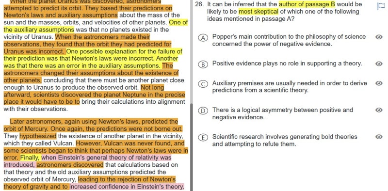 LSAT RC 키워드 위주 독해 Exercise - PT144_Section 1_Passage 4: Q26 정답 단서 ...