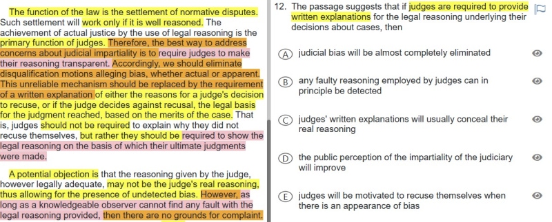 LSAT RC 키워드 위주 독해 Exercise - PT143_Section 2_Passage 2: Q12 정답 단서 ...