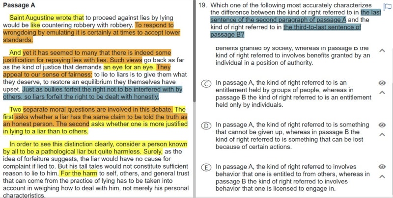 LSAT RC 키워드 위주 독해 Exercise - PT143_Section 2_Passage 3: Q19 정답 단서 ...
