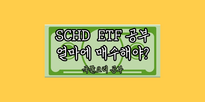 안전 배당주 SCHD 미국 ETF, 얼마에 매수해야 잘 샀다고 소문날까?(feat. 보수적 접근)