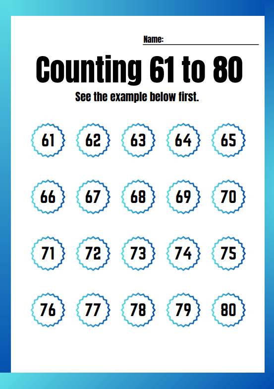[5~7세]Counting 61 to 80