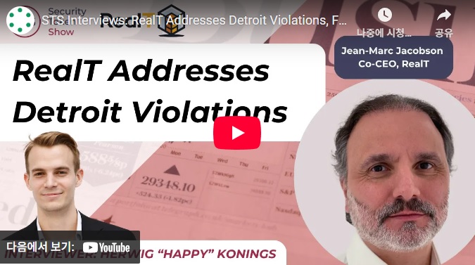 RealT, 디트로이트 위반 사항에 대해 언급, Jean-Marc Jacobson 출연
