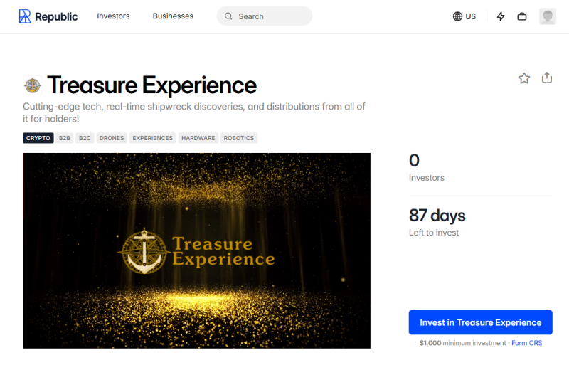 The Treasure Experience - Republic 모금 시작