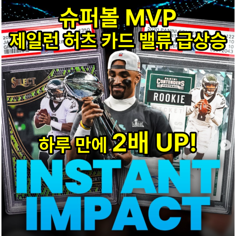 슈퍼볼 우승이 스포츠 카드 밸류에 미치는 영향 *Feat. MVP 제일런 허츠 카드 분석