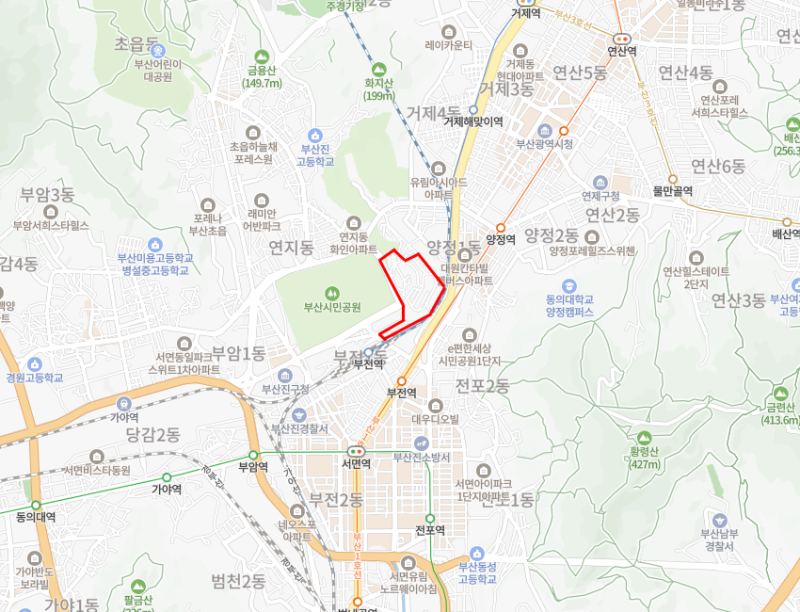 부산 정비구역 소개 시민공원 촉진3 재개발 블리자드