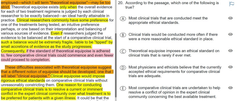 LSAT RC 키워드 위주 독해 Exercise - PT147_Section 3_Passage 3: Q20 정답 단서 ...
