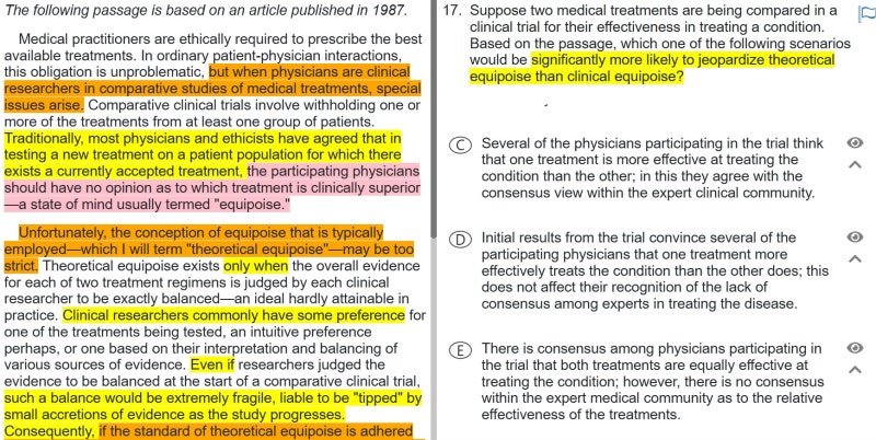 LSAT RC 키워드 위주 독해 Exercise - PT147_Section 3_Passage 3: Q17 정답 단서 ...