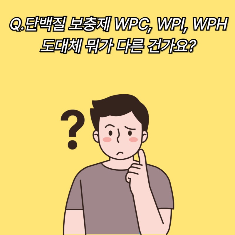 헬린이를 위한 단백질 보충제 WPC, WPI, WPH 완벽 정리!