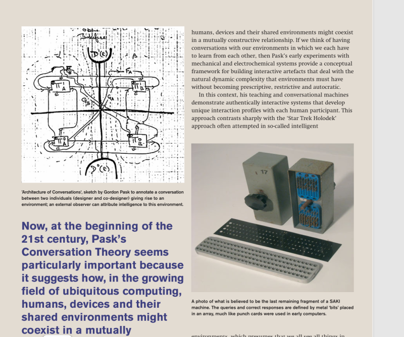 건축에서의 고든패스크의 중요성 The Architectural Relevance of Gordon Pask