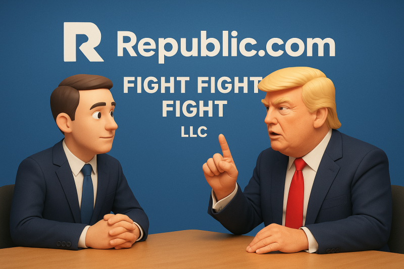 도널드 트럼프 밈코인 발행사 Fight Fight Fight LLC가 리퍼블릭닷컴(Republic.com)의 미국 사업 부 인수 ...