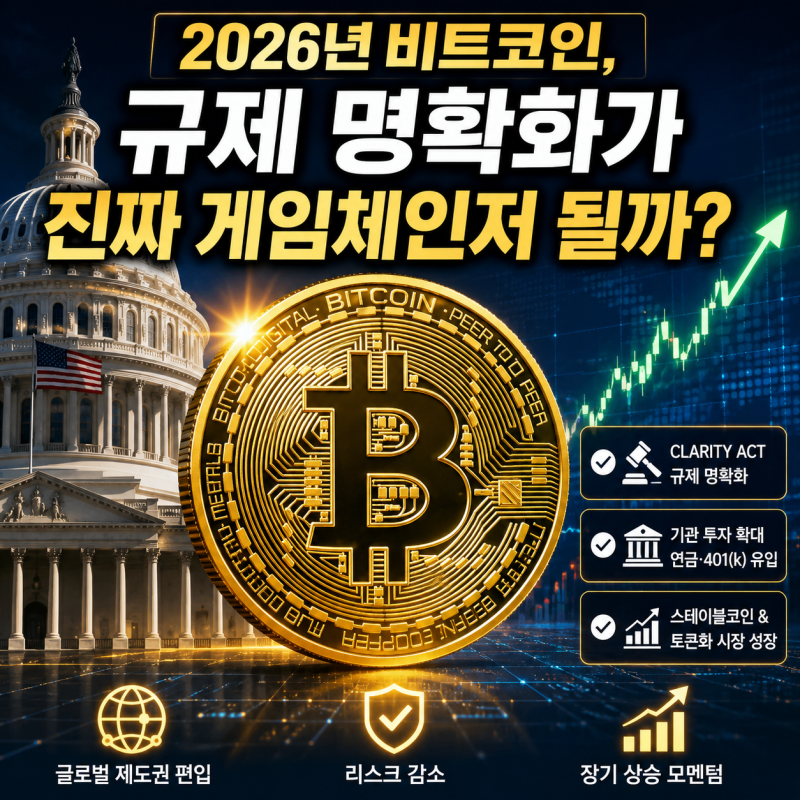 "비트코인, 진짜 이제 시작입니다 — 클래리티 법안 통과와 세 가지 거대 호재"