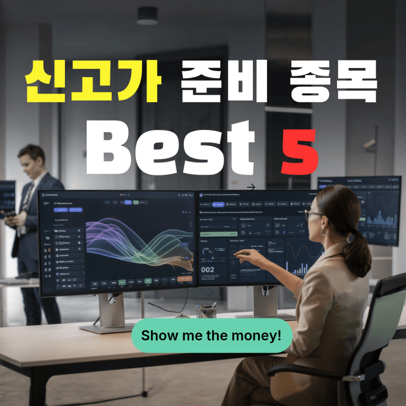 🚀신고가 준비 종목 Best 5. 누가 시장의 왕이 될 것인가? (2026년 1월 9일 기준)