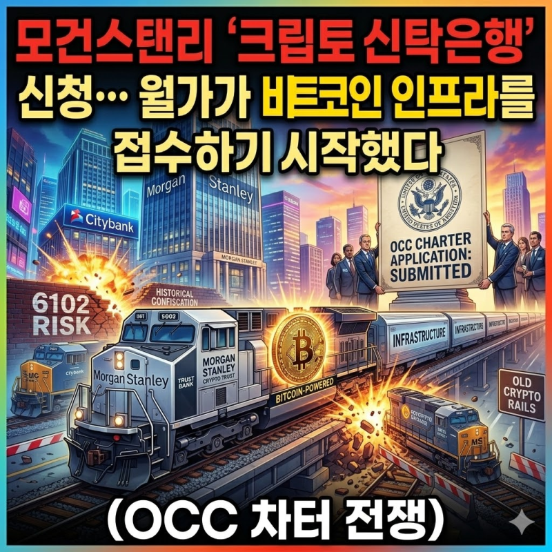모건스탠리가 “은행”이 아니라 “배관”을 신청했다는 거, 아직도 감이 안 오지?